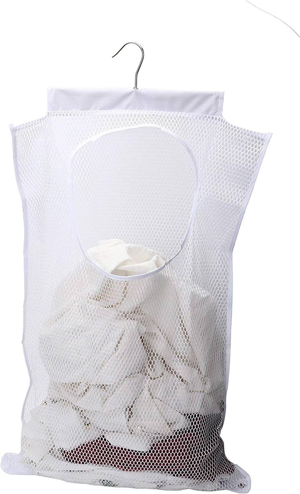 NOGIS Door-Hanging Mesh Laundry Bag, Space Saving, Rotating Hanger, for ...