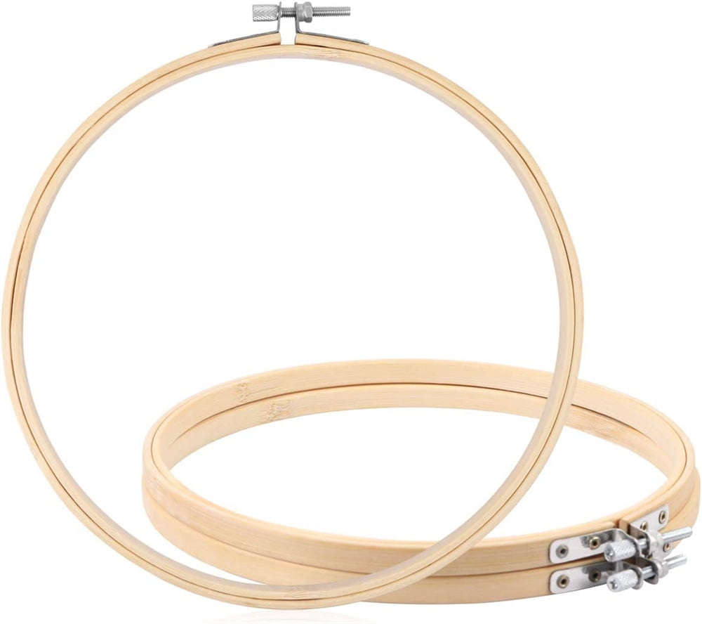 NOGIS Embroidey Hoops Set 3 Pieces 8 Inch Round Embroidery Hoops Bamboo ...