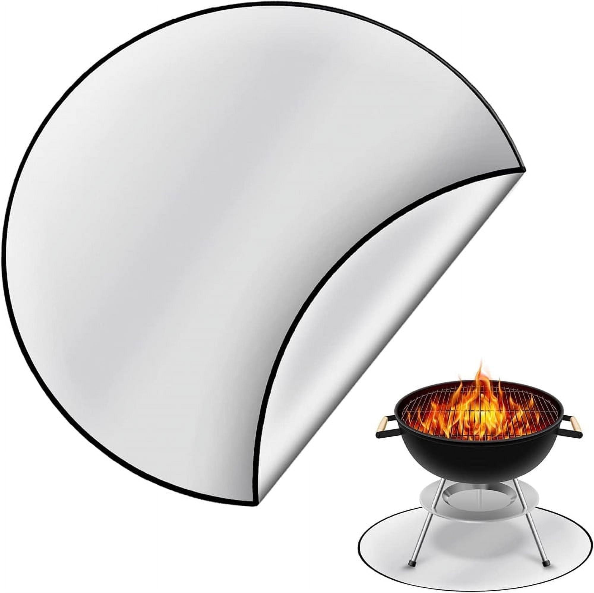 NOGIS Fire Pit Deck Protector Round Fire Pit Grill Mat Heat Resistant ...