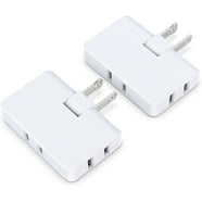 3 Outlet Grounded Swivel Wall Tap Splitter with 180° Rotating Plug, 1 ...