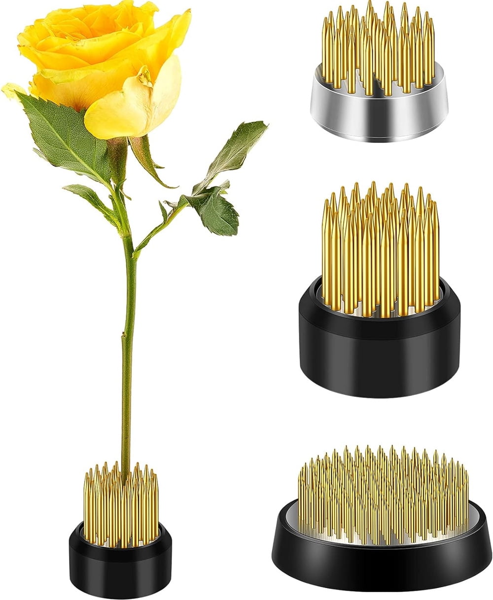 NOGIS Flower Frogs - Stainless Flower Frog Vase | Round Metal Floral ...