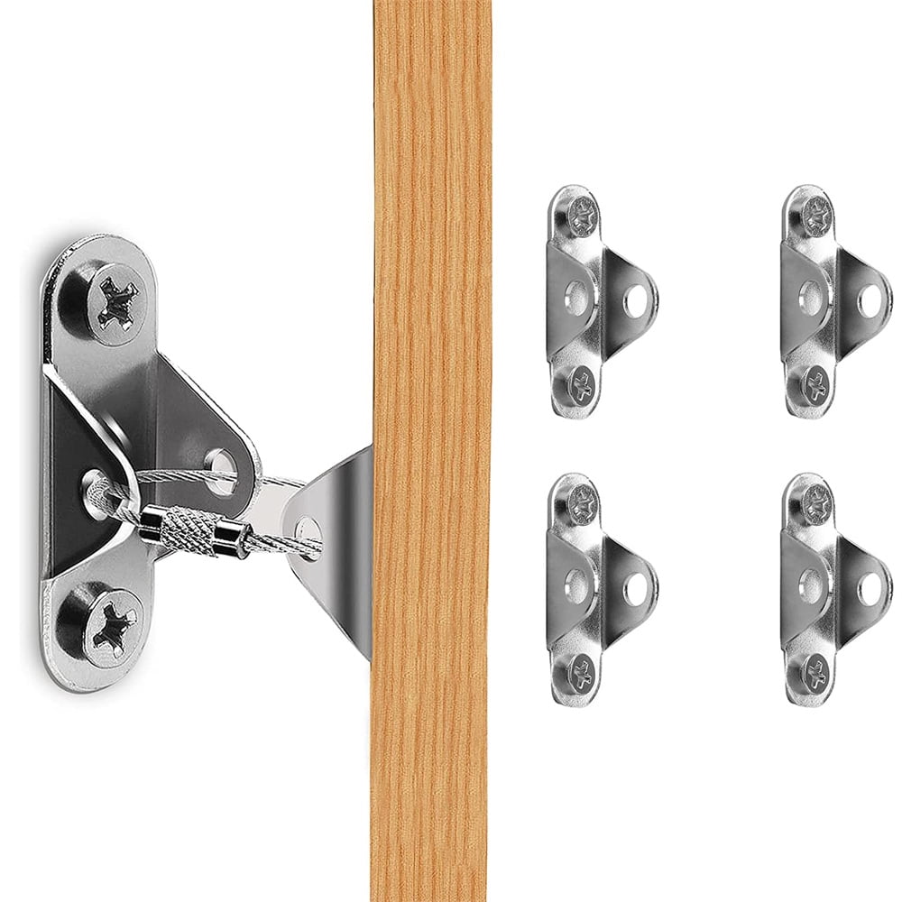 NOGIS Furniture Anchors (2 Pack), Up To 400 Pounds Tension Earthquake ...