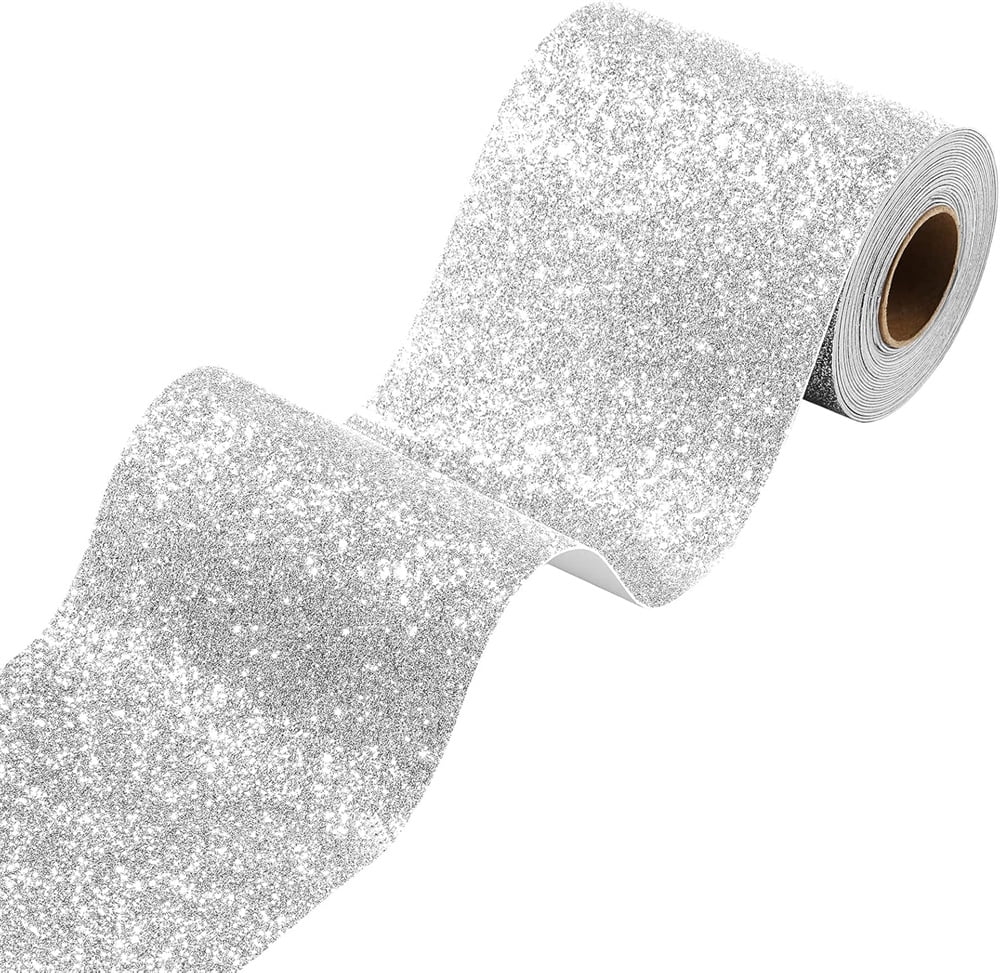 NOGIS Glitter Wallpaper Peel and Paste Glitter Wallpaper Border Self ...