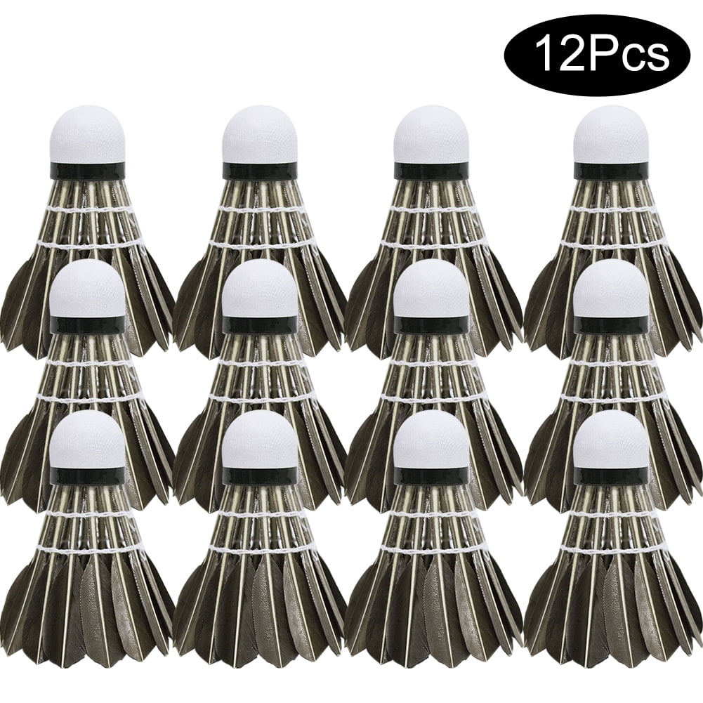 NOGIS Goose Feather Badminton Shuttlecocks 12-Pack with Great Stability ...