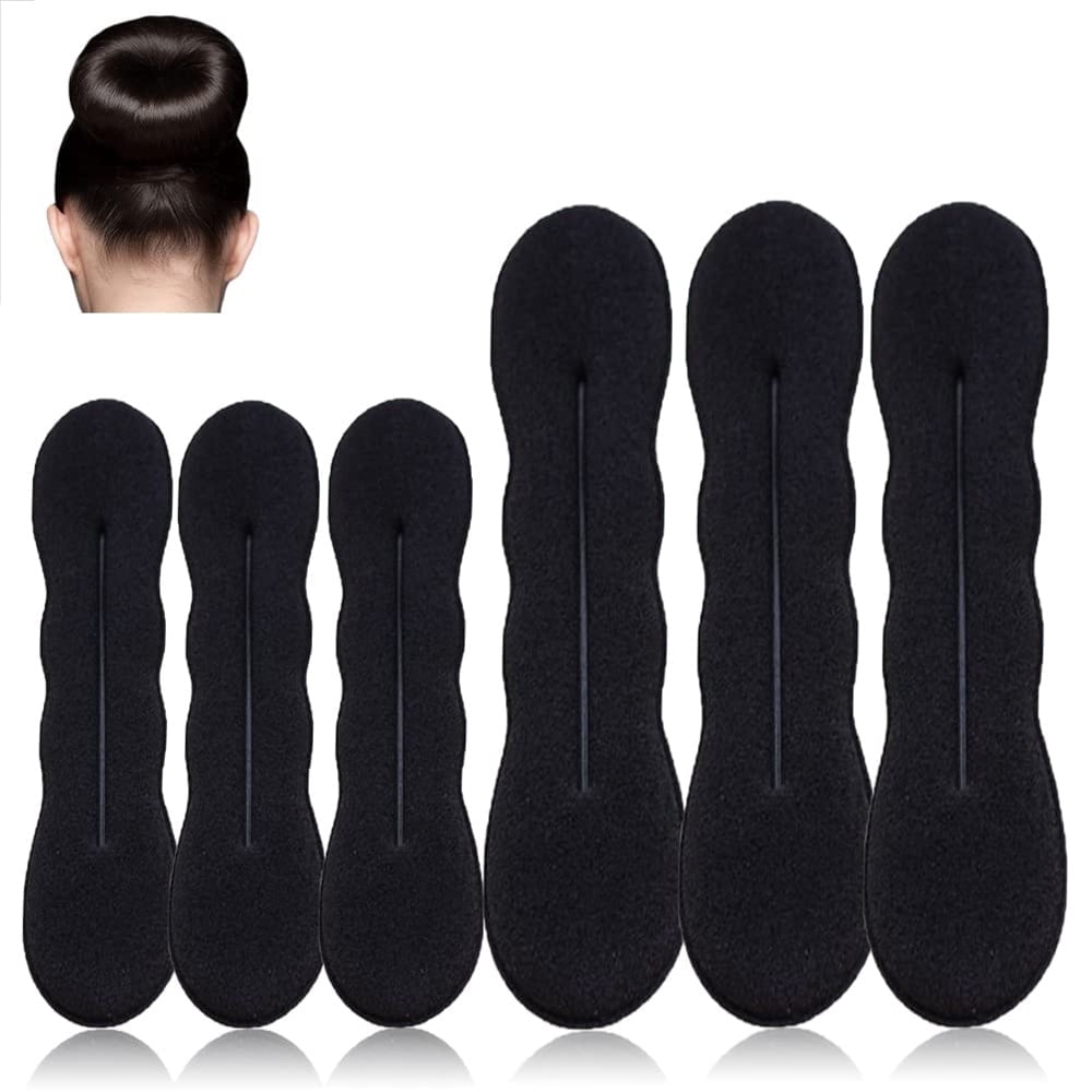 NOGIS Hair Bun Maker 6 Pcs Bun Maker for Hair Foam Sponge Hair Donuts ...