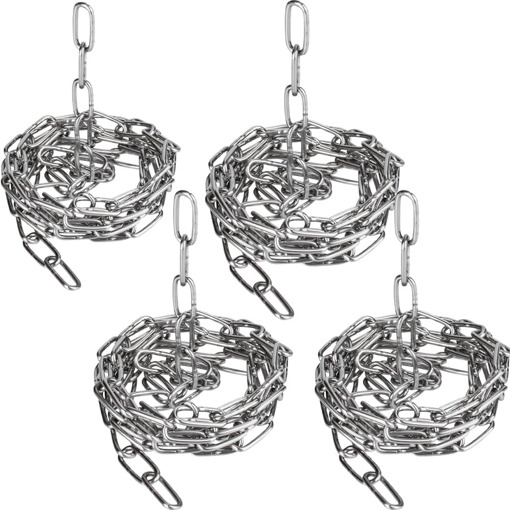 NOGIS Heavy Duty Chain Stainless Steel, 4pcs 59in x 0.06in Metal Chain ...