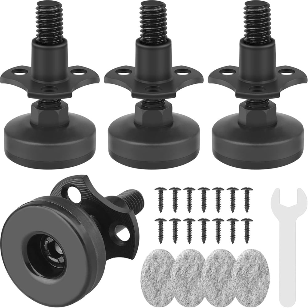 NOGIS Heavy Duty Furniture Levelers, 4 Pack 3/8"-16 Threaded Leveling ...