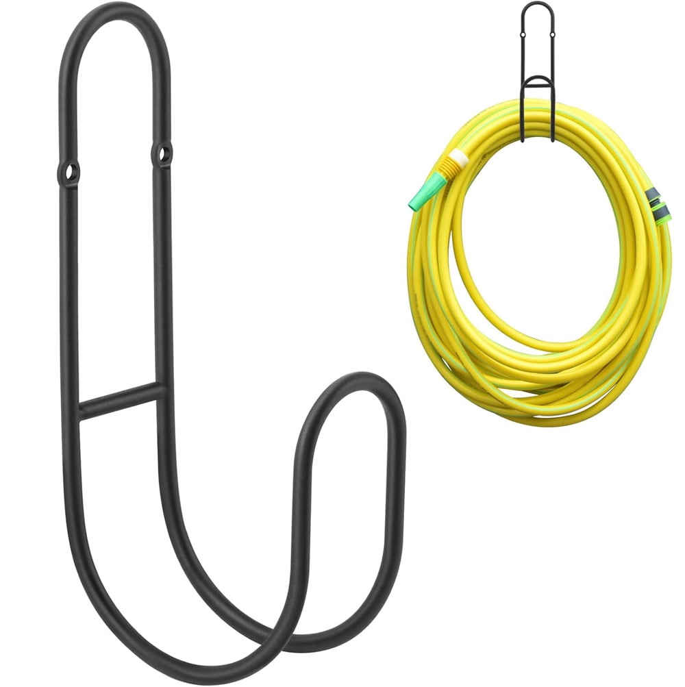 NOGIS Hose Holder Wall Mount, Water Hose Holder for Outside, Metal Hose ...