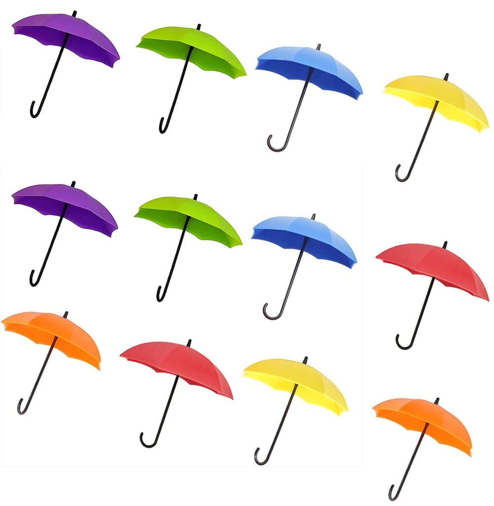 NOGIS Key Holder Key Hanger Wall Key 12 PCS Colorful Umbrella Wall Rack ...