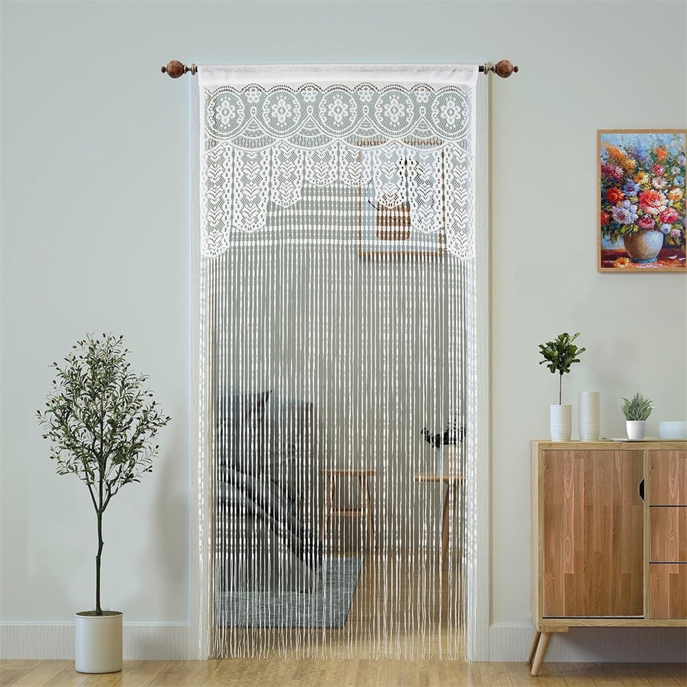 NOGIS Macrame Lace Door String Curtain for Doorways,Room Divider ...