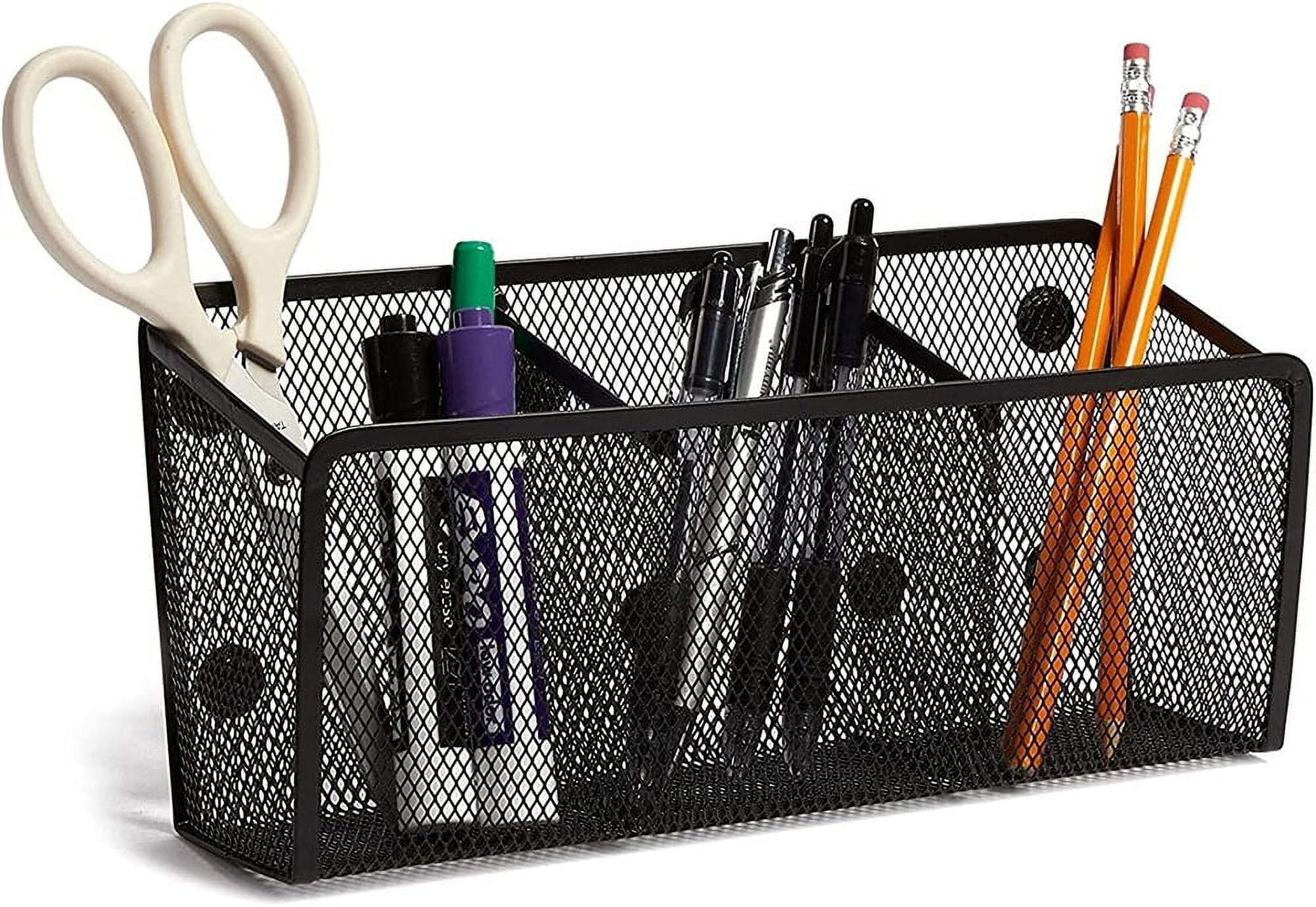 NOGIS Magnetic Pencil Holder, Magnetic Office Organizer with 3 ...