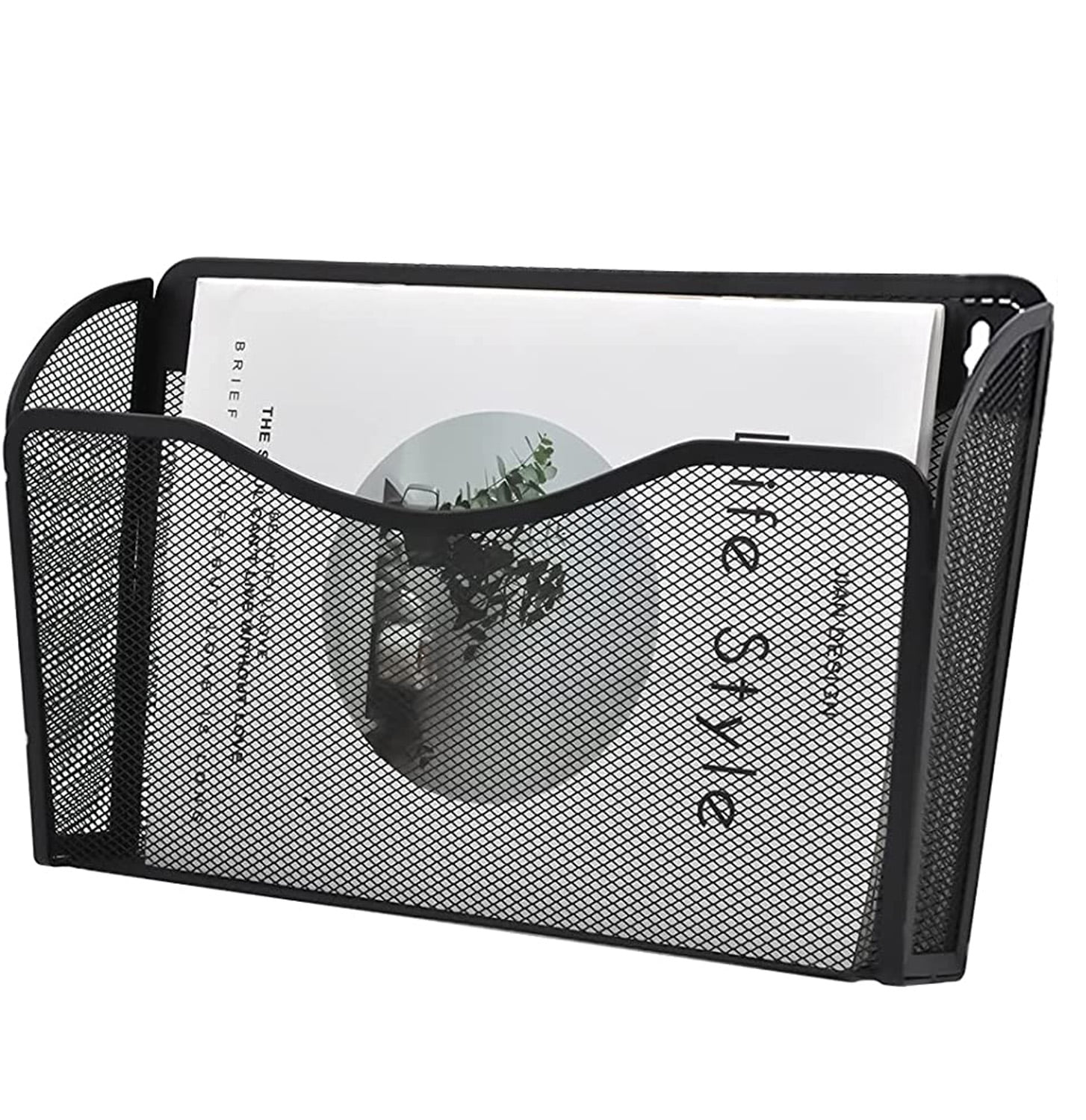 NOGIS Metal Wall Mountable Paper Rack, Single Pocket File Sorter for ...