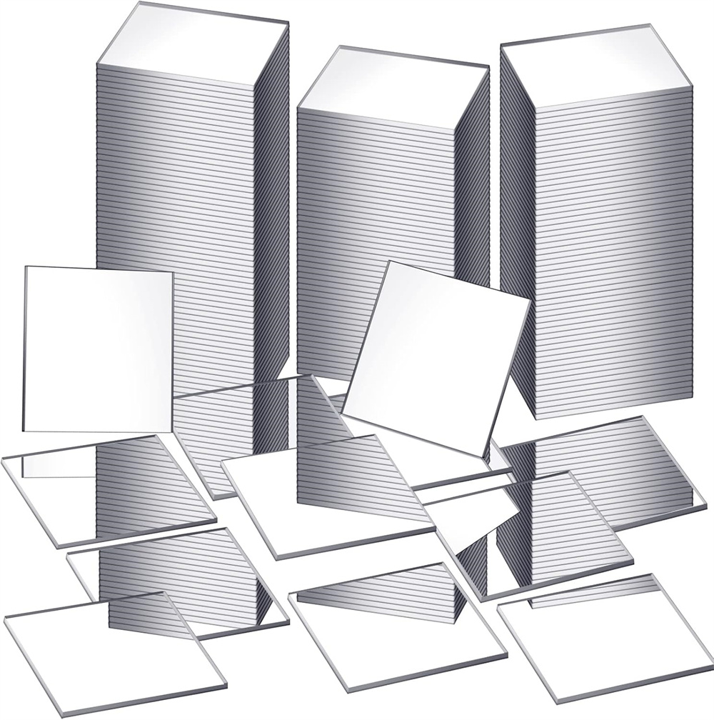 NOGIS Mini Size Square Mirror Tiles 1.2 Inch Adhesive Small Square ...