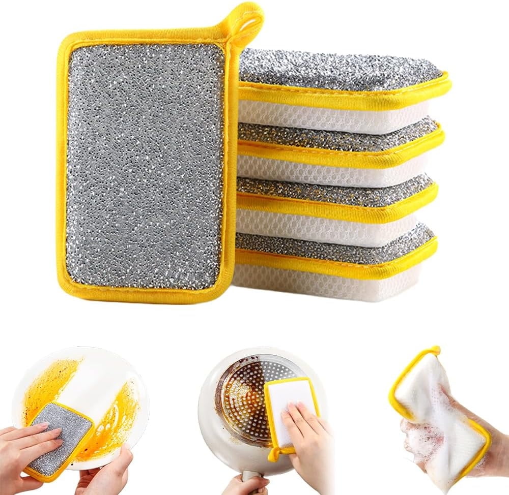 NOGIS Multi-Purpose Sponges Kitchen Non-Scratch Microfiber Sponges for ...