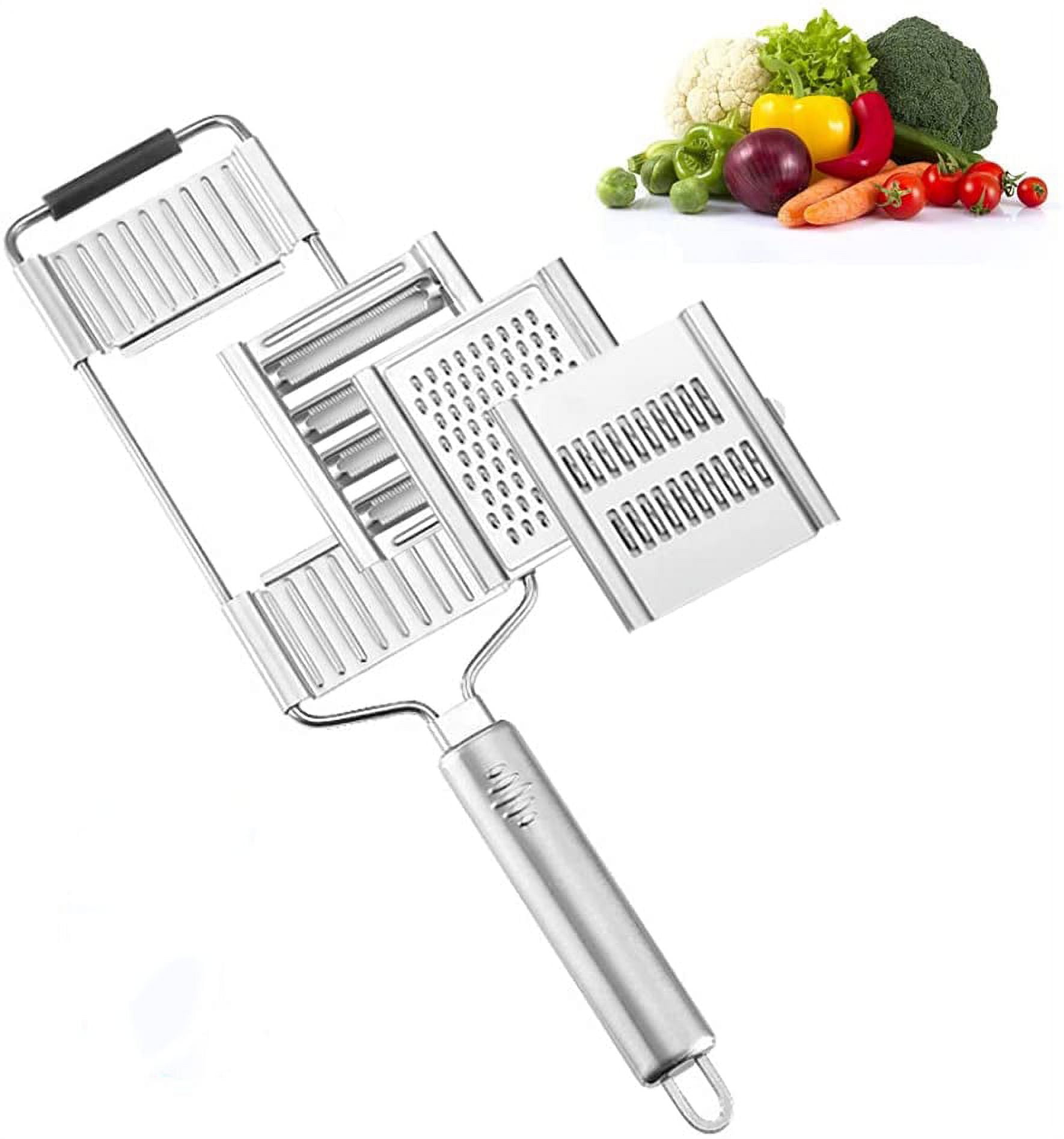 NOGIS Multi-Purpose Vegetable Slicer, 3-in-1 Manual Fruit Shredder ...
