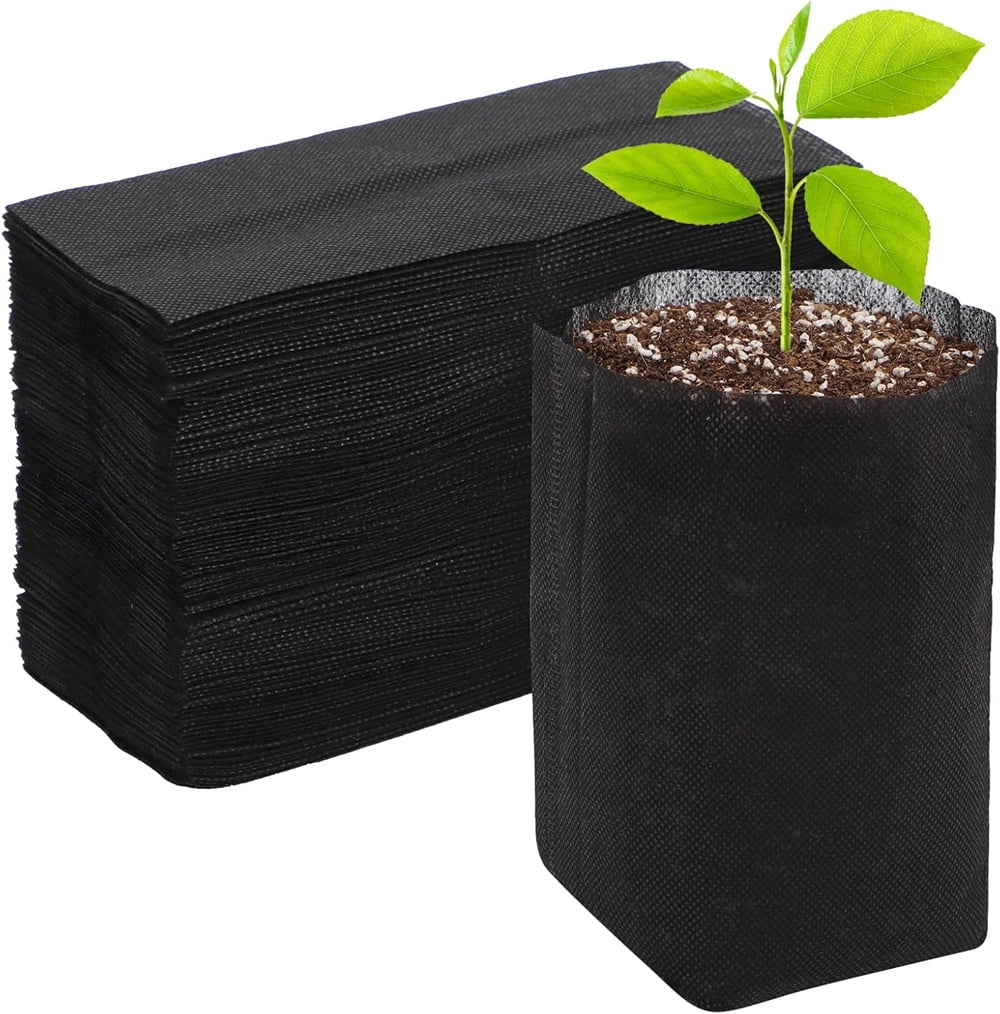 NOGIS Nursery Bags for Plants, 100 PCS 6.3x7.1 Inch Seedling Bags, Non ...