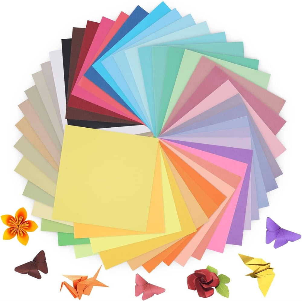 NOGIS Origami Paper 50 Colors 100 Sheets 6" x 6" , Double Sided Color ...