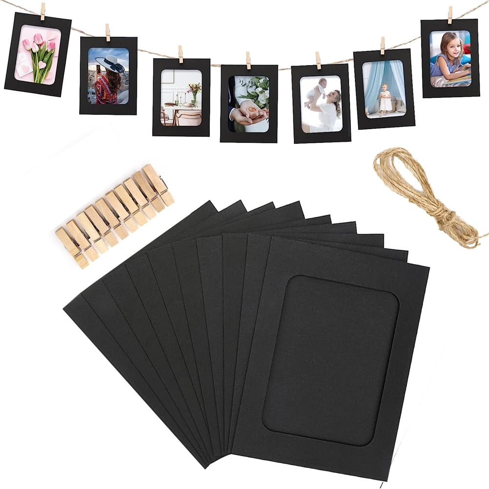 NOGIS Paper Photo Frame,10pcs Kraft Hanging Picture Frames Display for ...