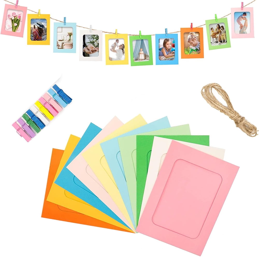 NOGIS Paper Picture Frames for 4x6in Photo, 10pcs Photo Frames for Back ...