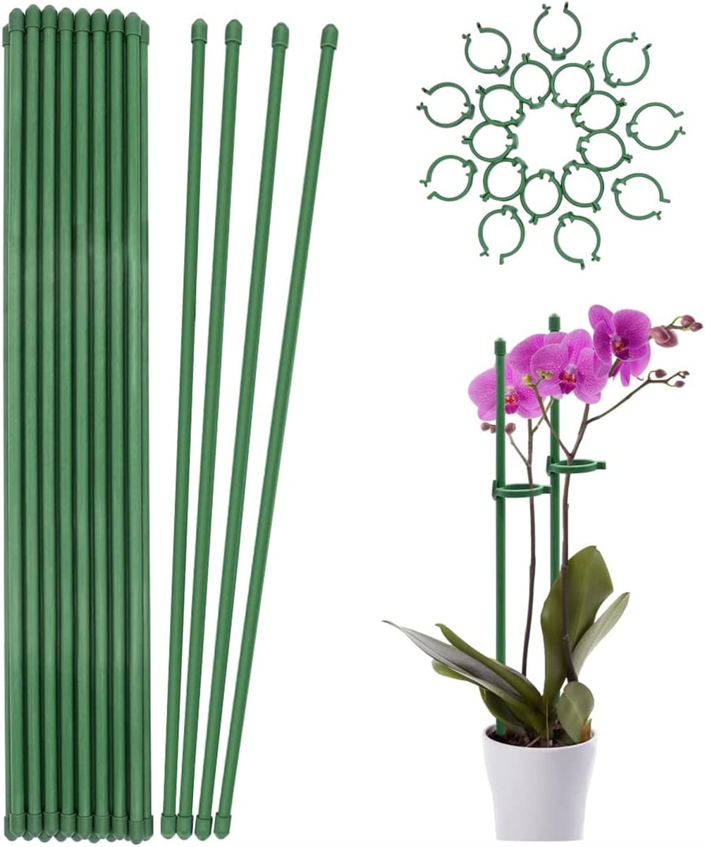 NOGIS Plant Stakes,Green Plant Sticks Support,Fiberglass Garden Plant ...