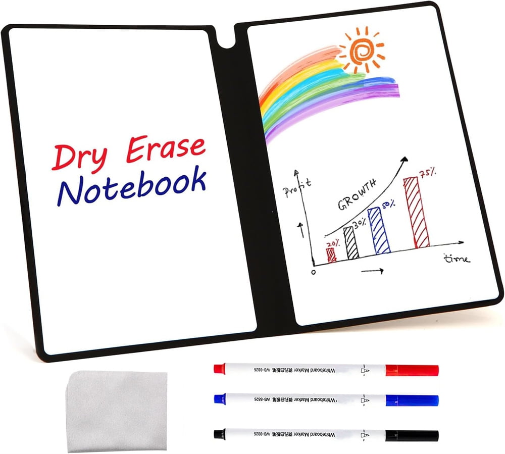 NOGIS Portable Whiteboard Notebooks, Whiteboard Dry-Erase Reusable ...