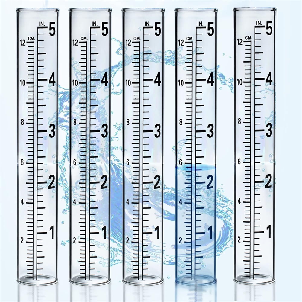 NOGIS Rain Gauge, 10 Packs of 5.5" Capacity Rain Gauge Plastic ...
