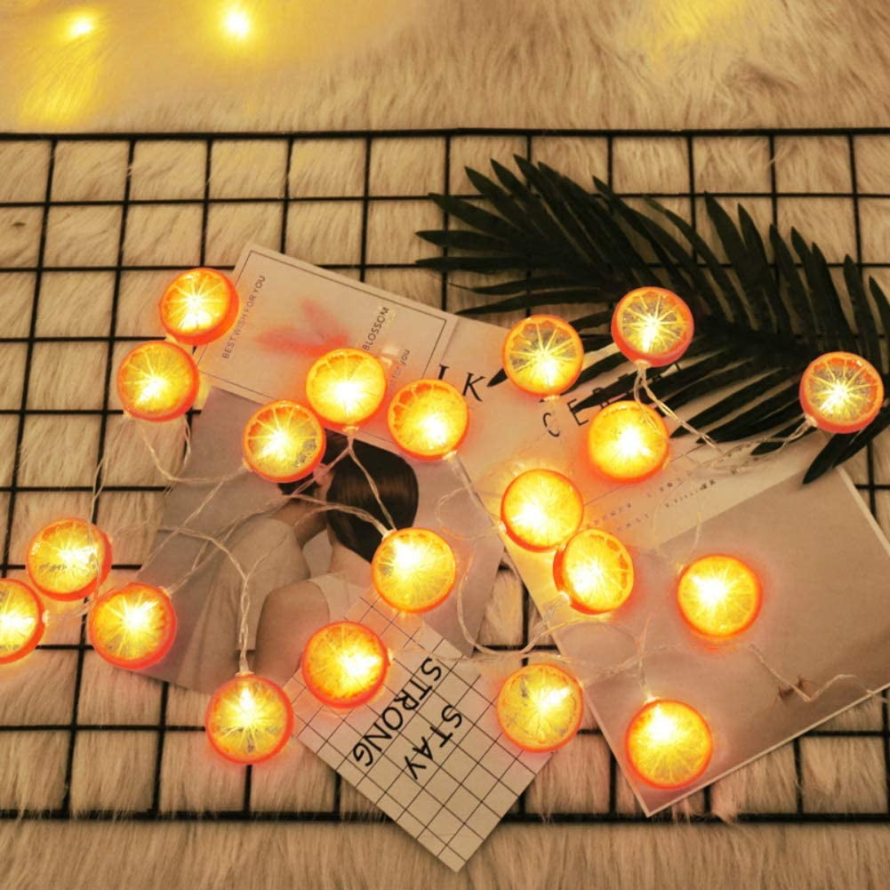 NOGIS Refreshing Lemon Slices LED String Light,20 LED Steady on or ...