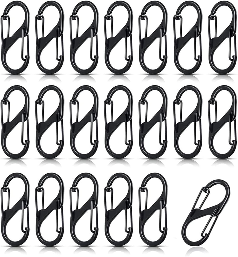 NOGIS S Carabiner Small Alloy Snap Hook 20Pcs Mini Spring Clips 1.6 ...