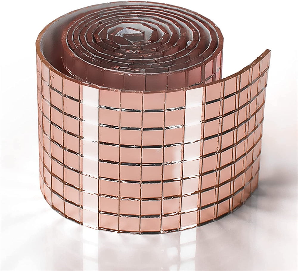 NOGIS Self-Adhesive 1920 Pieces Glass Mirror Mosaic Tiles Small Square ...