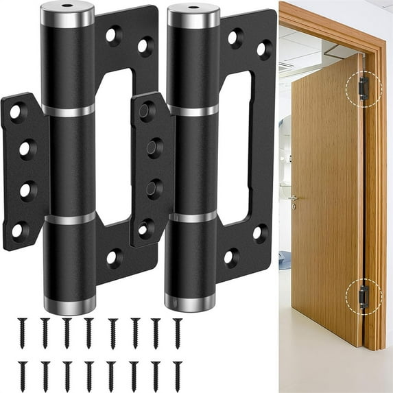 NOGIS Self Closing Door Hinge,5 "Non-Mortise Door Hinges,with Silent ...