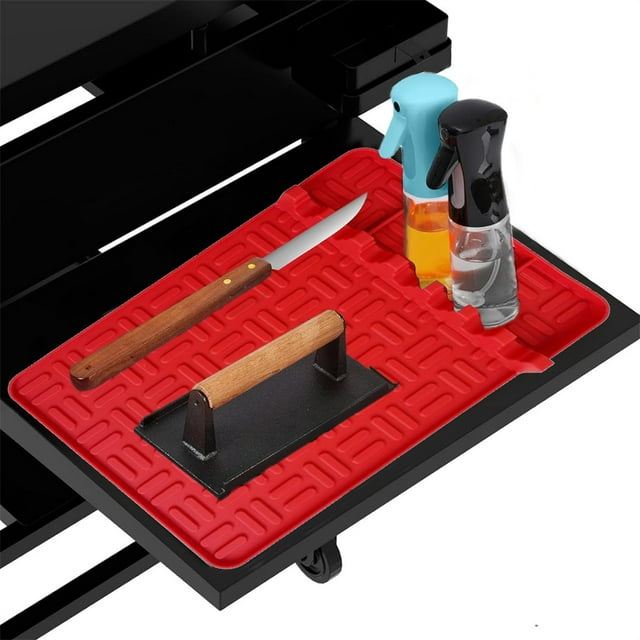 NOGIS Silicone Griddle Tools Mat for Blackstone,Spatula Mat with Drip ...