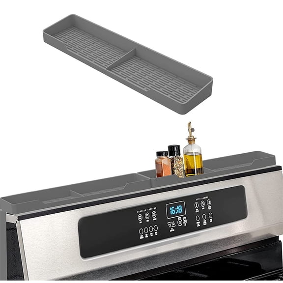 Magnetic Stove Shelves for Kitchen Organization Black and Gray
