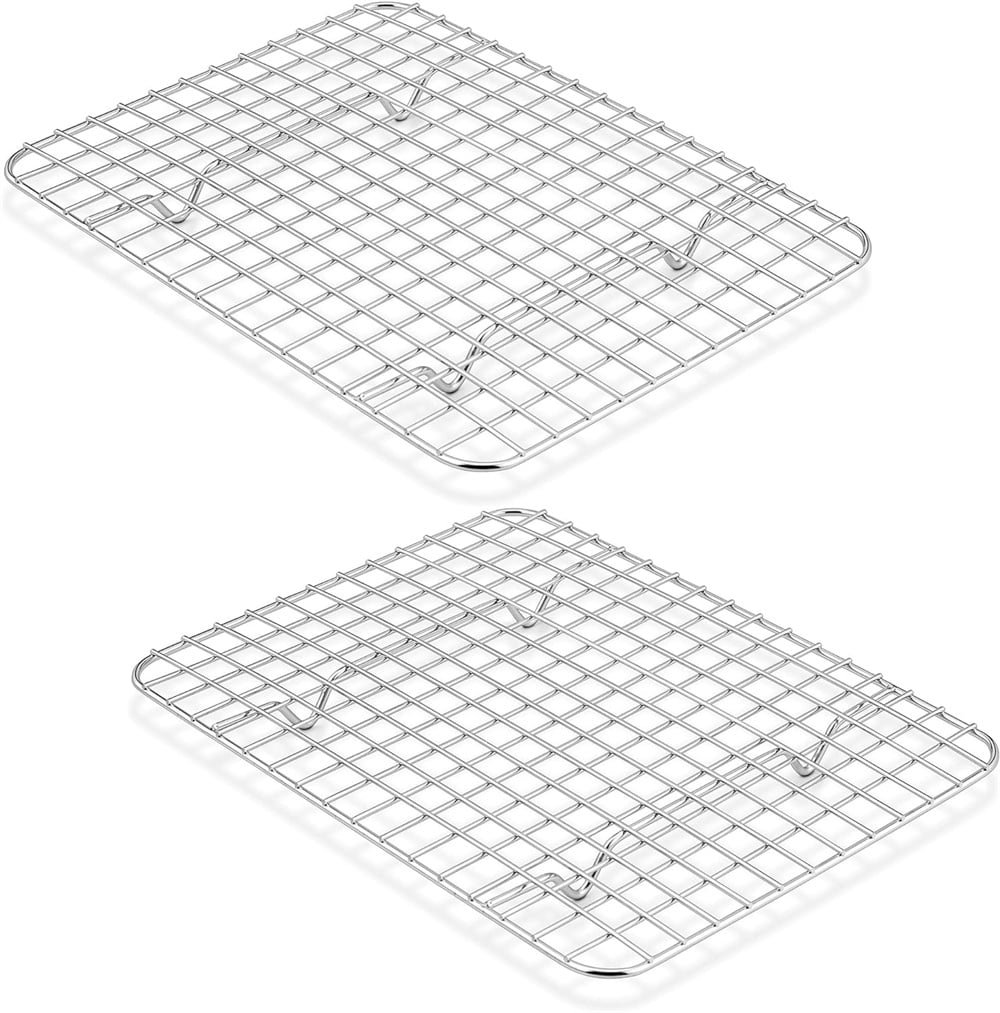 NOGIS Small Cooling Racks, 2-Piece Stainless Steel 9.8’’ x 7.5’’ Heavy ...