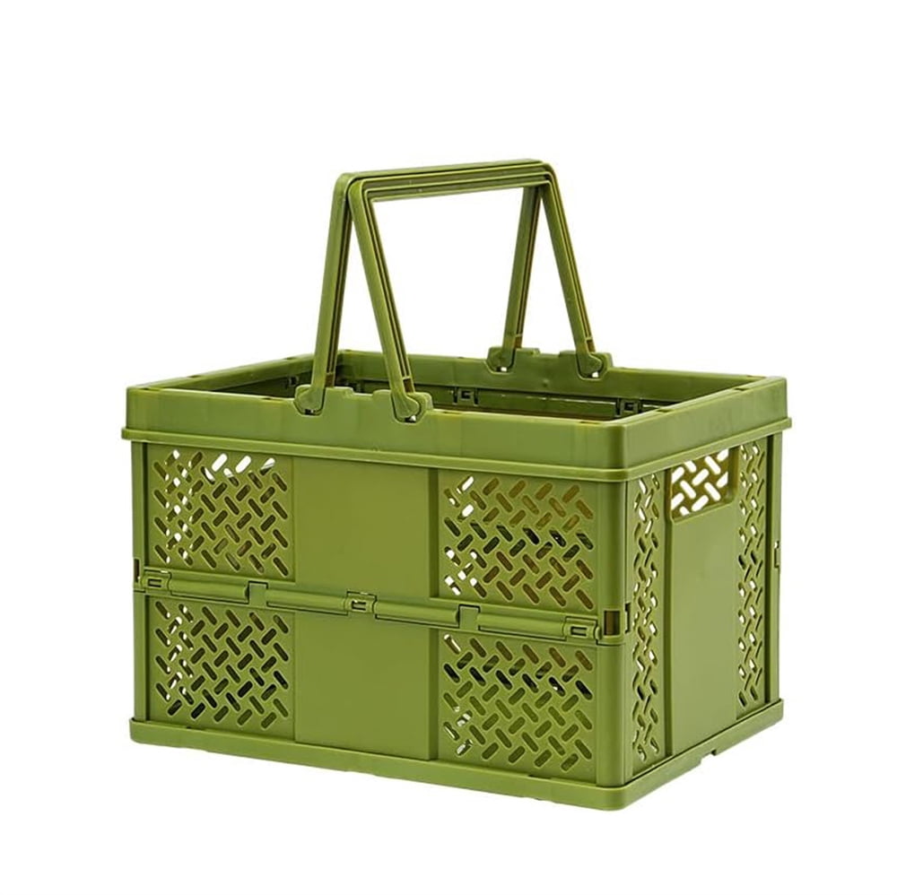 NOGIS Small Plastic Storage Basket with Handles, Collapsible Hanging ...