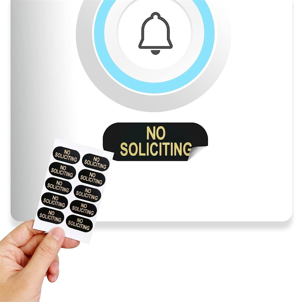 NOGIS No Soliciting Sign for House,100 Pcs No Soliciting Sticker for ...