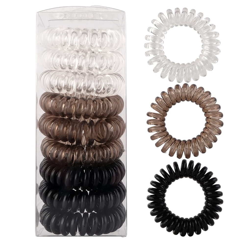 NOGIS Spiral Hair Ties No Crease For Women Girls,Coil Hair Ties,Phone ...
