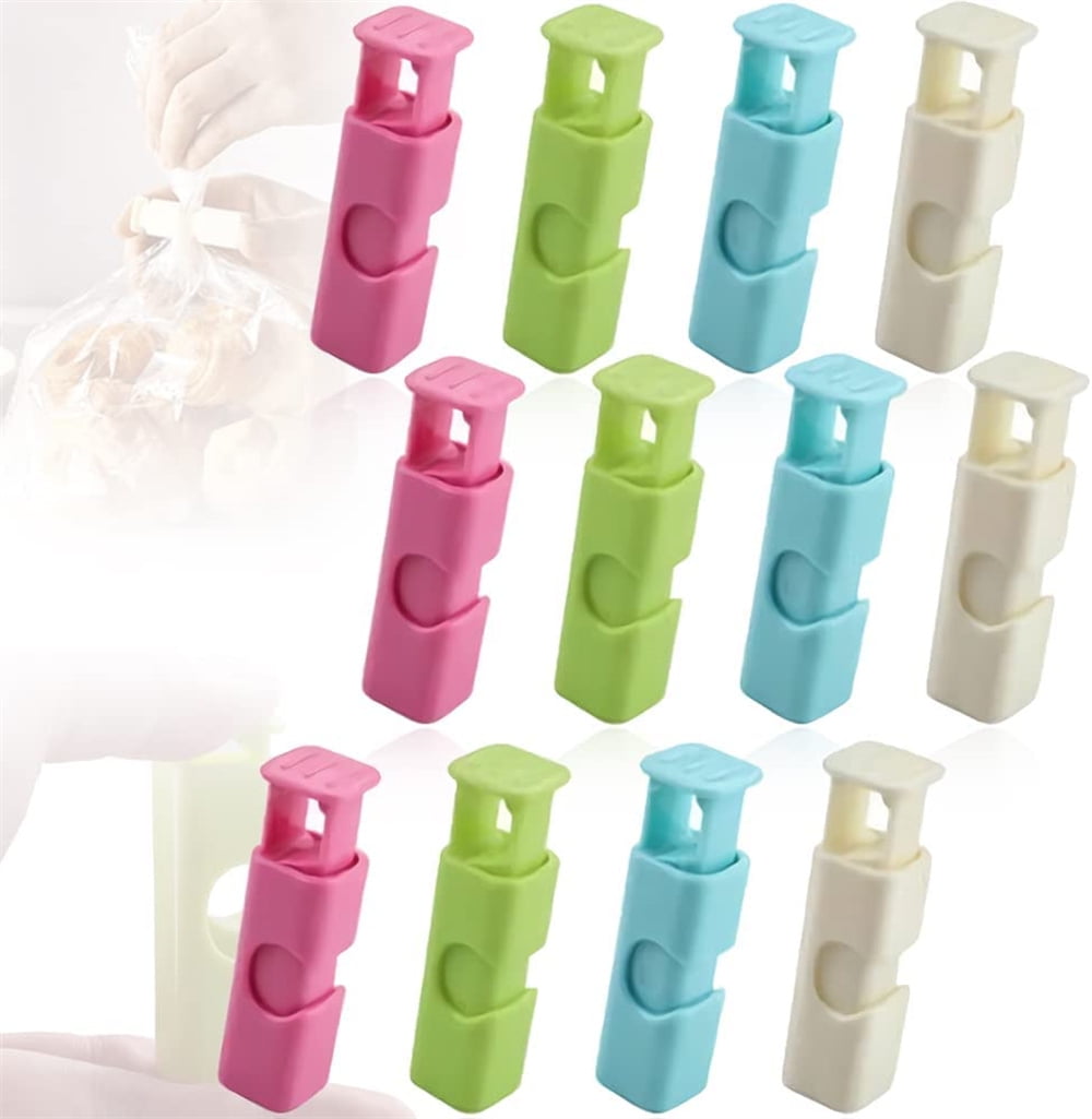 NOGIS Squeeze Bread Bag Cinch Clips, Slip Grip Easy Squeeze & Lock, 4 ...