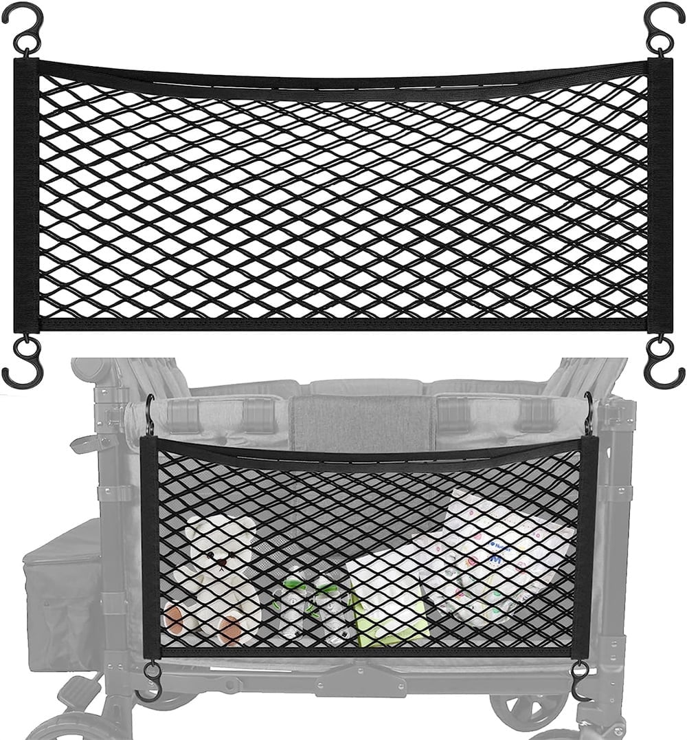NOGIS Stroller Wagon Cargo Net, Heavy Duty Baby Stroller Organizer Mesh ...