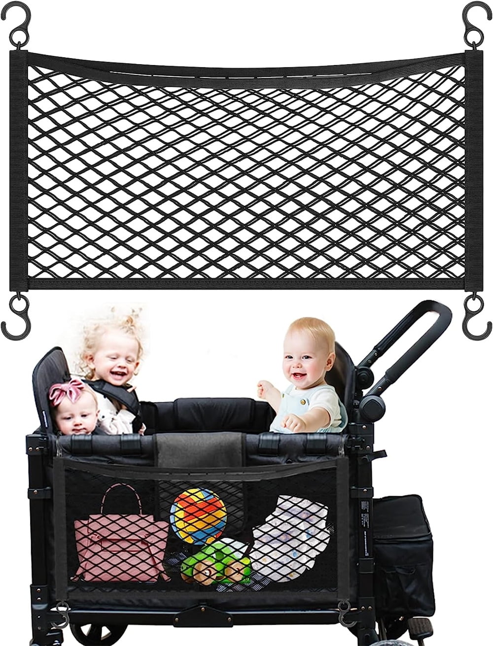 NOGIS Stroller Wagon Cargo Net,Wagon Accessories Universal Fit Stroller ...