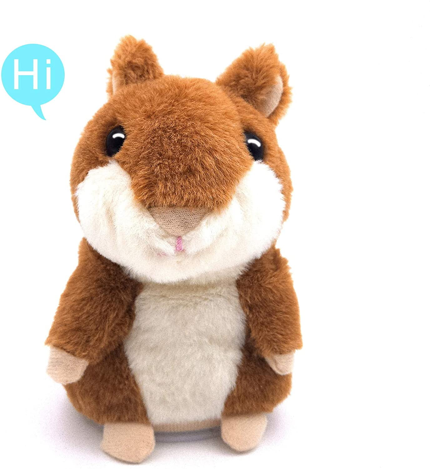 NOGIS Talking Hamster Plush Toy, Repeat What You Say Funny Kids Stuffed ...