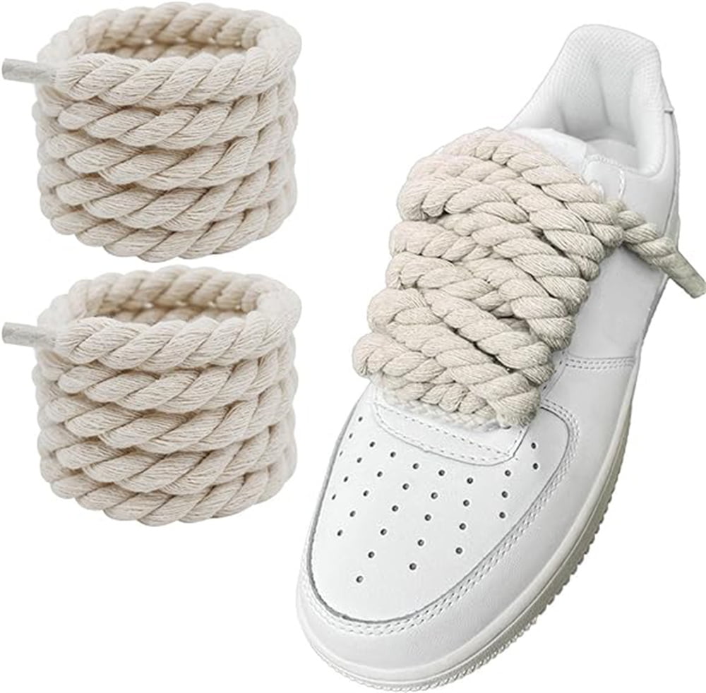 NOGIS Thick Rope Shoe Laces Strings for Shoes, Round Cotton Chunky ...
