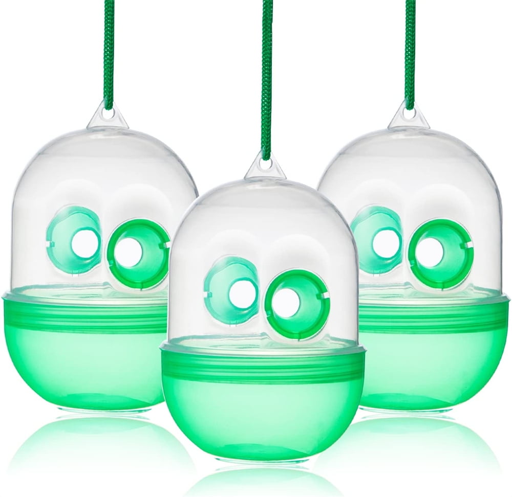 NOGIS Wasp Trap Container 3 Packs Wasp Traps Outdoor Hangings ...