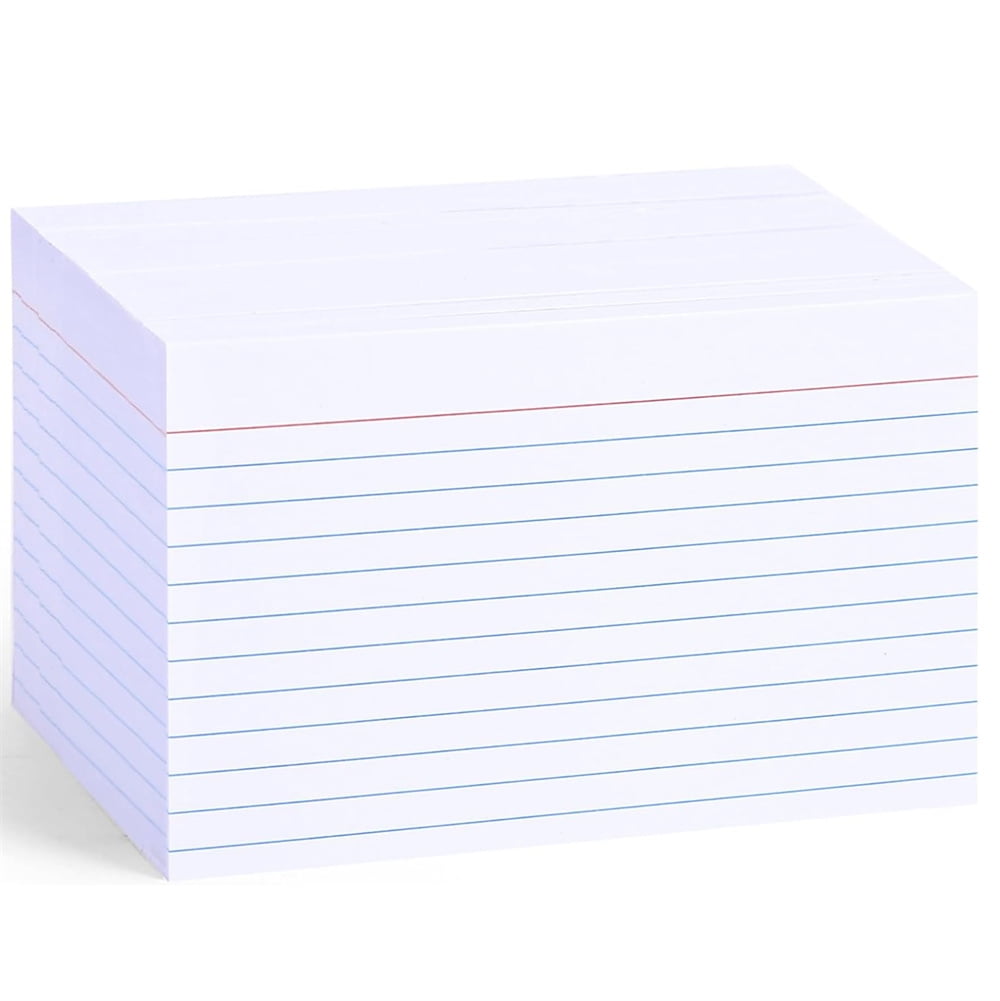 NOGIS White Index Cards 3x5inch Ruled, 300 Pcs File Note Cards, Lined ...