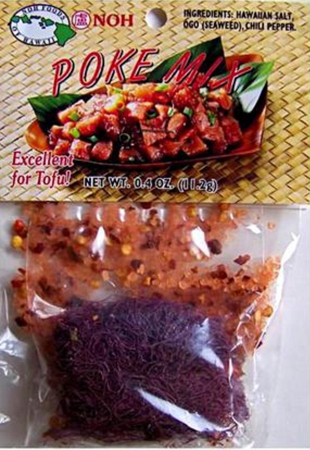 NOH Foods of Hawaii Original Poke Mix, Grocery Seaweed Spice, 0.4 oz ...