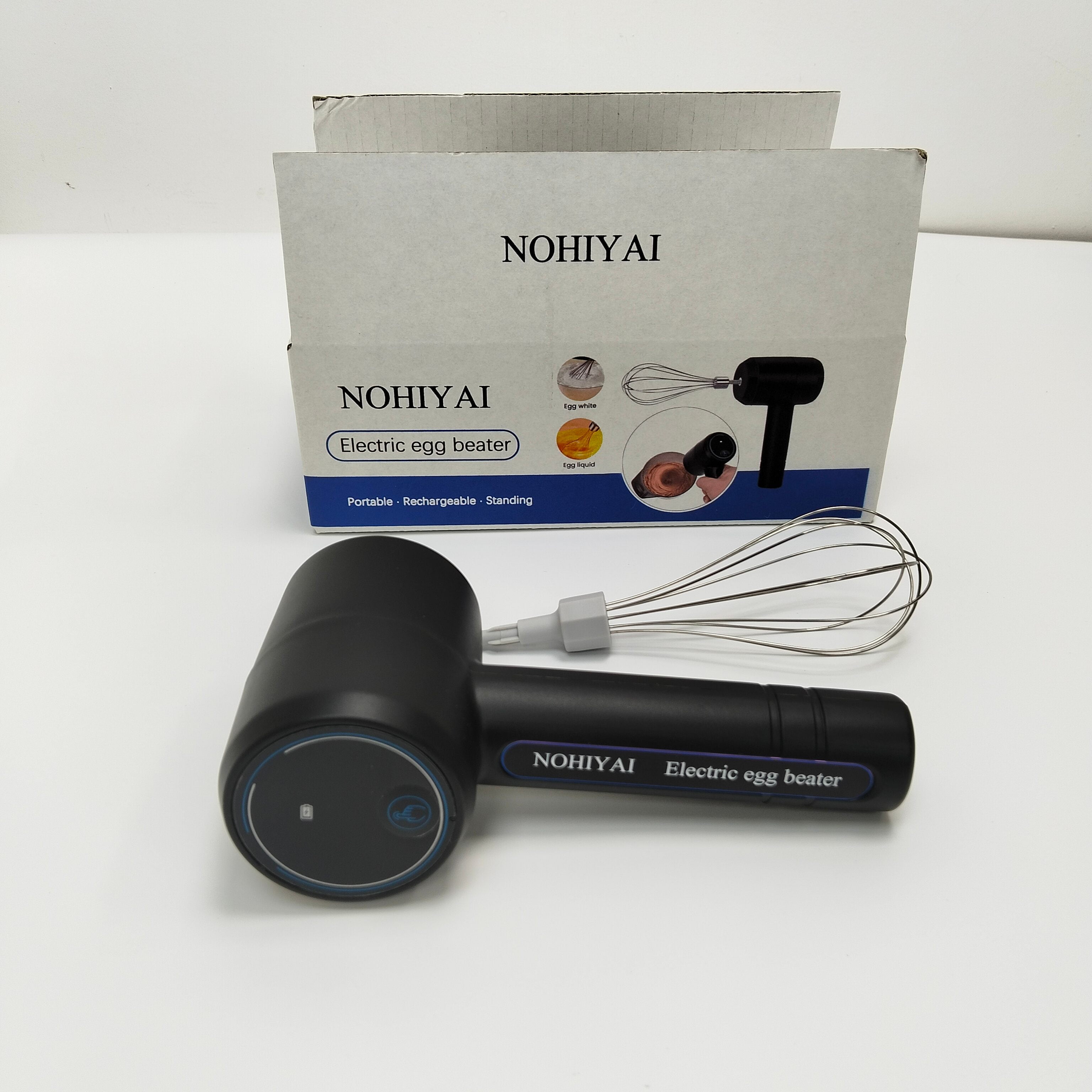 NOHIYAI Electric egg beaters Portable Rechargeable Hand Electric Egg ...