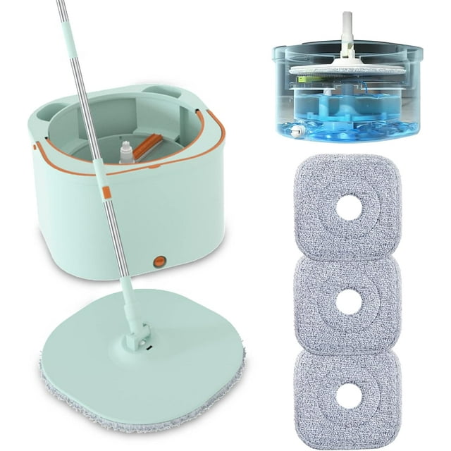 NOICOI Floor Mop and Bucket System Set with Wringer, Self Wringing ...