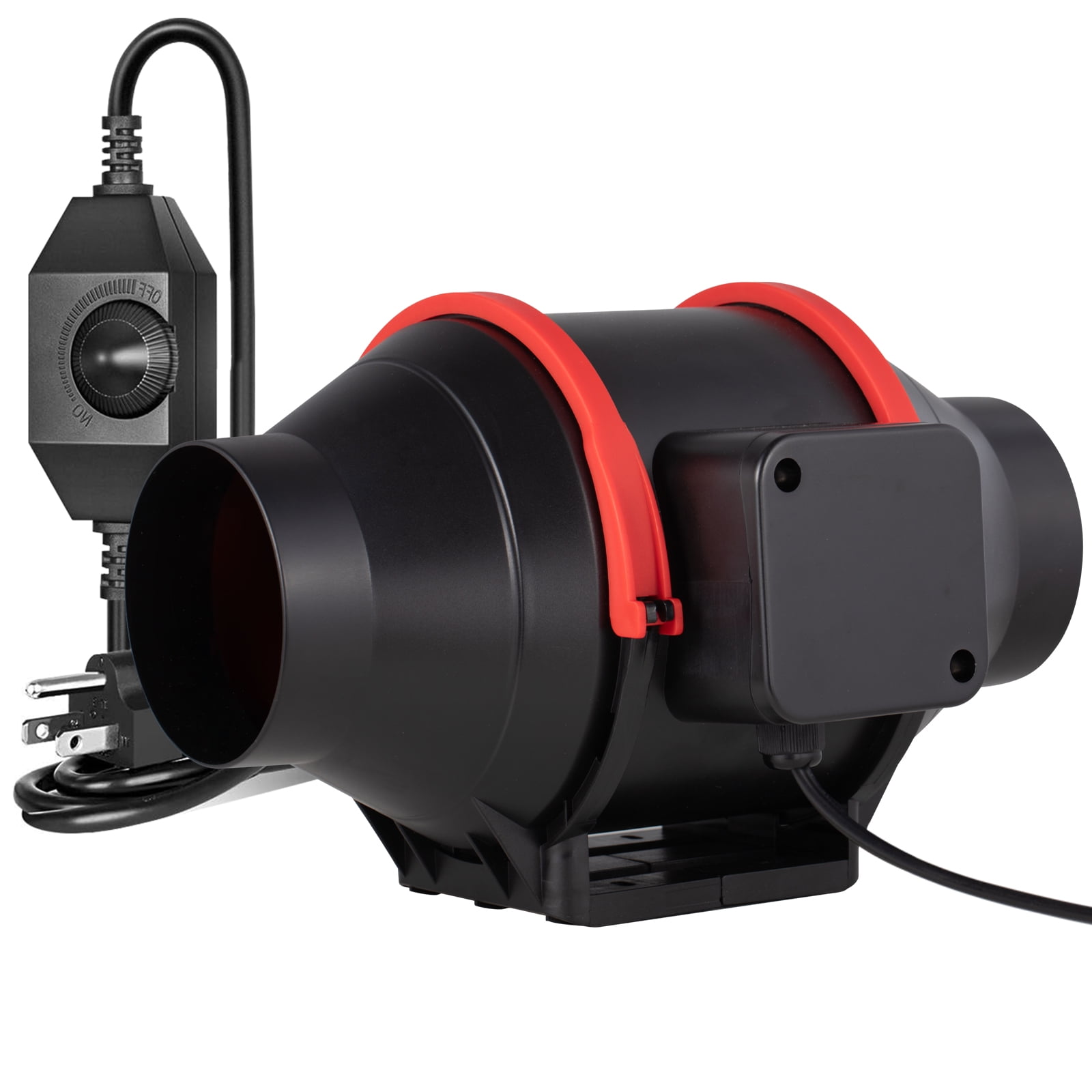 NOICOI Inline Duct Fan, 4-Inch with Variable Speed Controller, Quiet AC ...