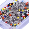 NOIGS 250pc Multicolor Glass Head Sewing Pins, Straight Quilting Pins ...