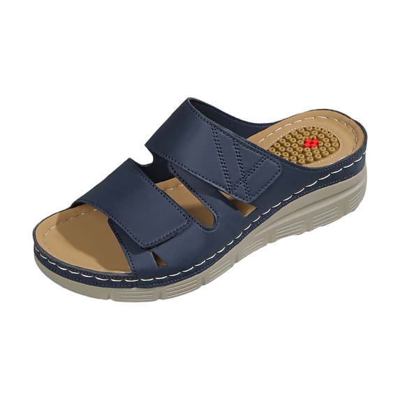 NOKIO Adjustable Strap Sandals for Women Soft Sole We𝖽ge Slippers ...