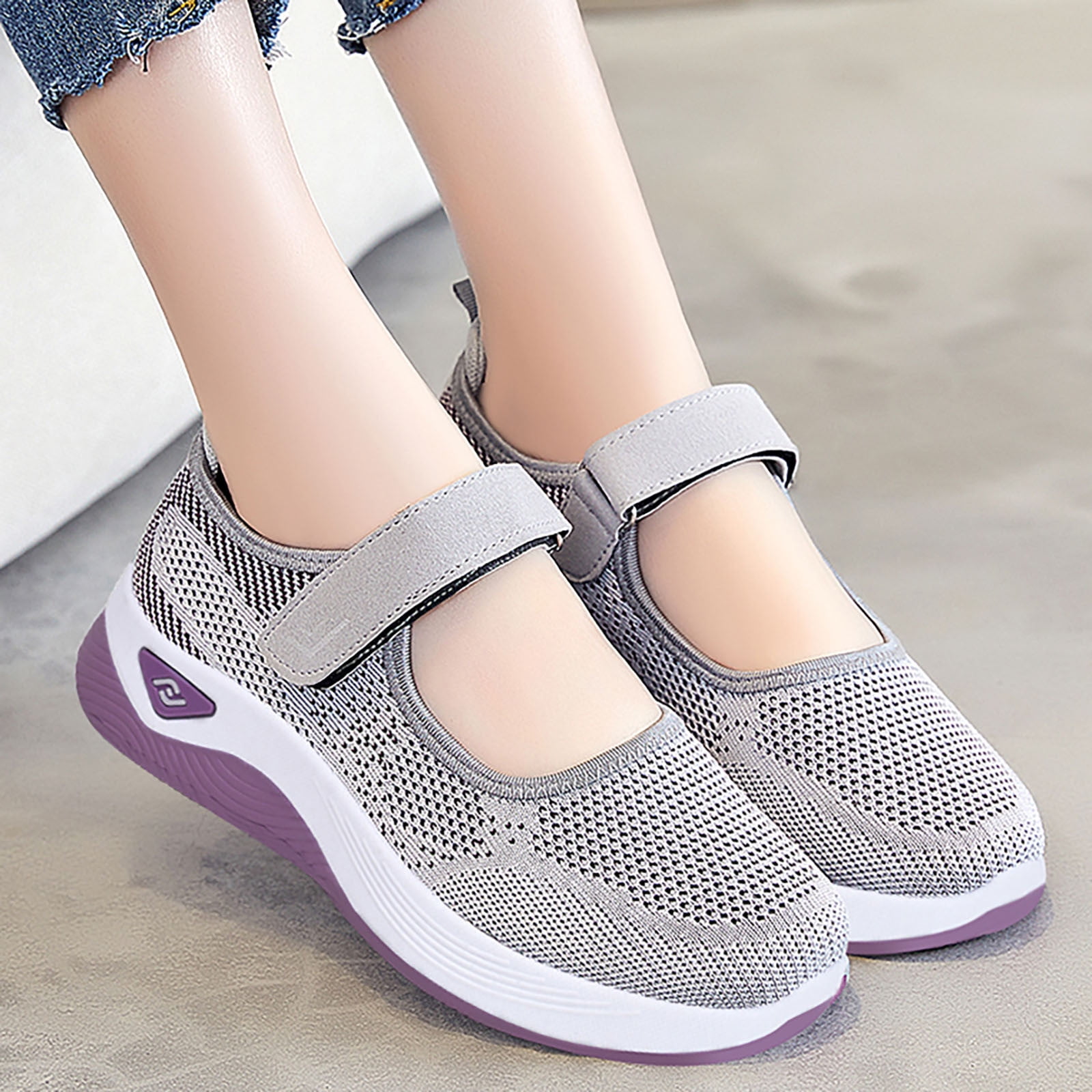 NOKIO Arch Support Walking Shoes for Women Non Slip Orthopedic Shoes ...